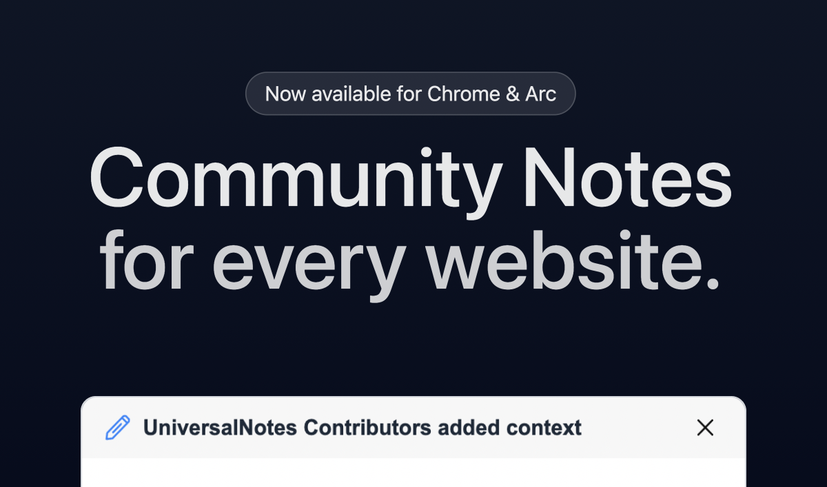 UniversalNotes - Community Notes for every website